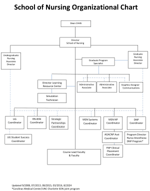 Organizational Chart - School of Nursing